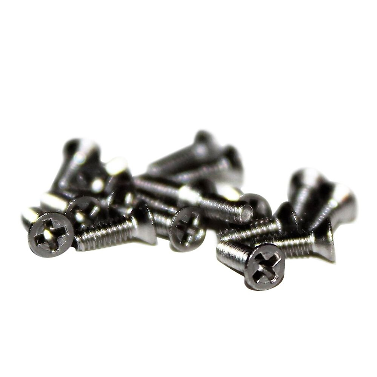 Extra Long (6mm) Fingerboard Truck Screws, Stainless Steel, Pack of 8 - Riser Kit Edition - Fingerboard Truck Rethreading Kit - Teak Tuning
