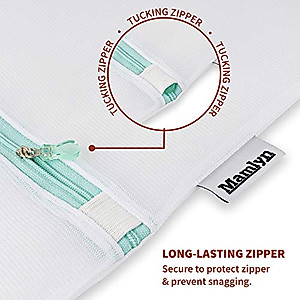 Mamlyn Mesh Laundry Bag for Delicates, Wash Bag for Underwear and Lingerie, Makeup Organizer Bag (2 Medium)