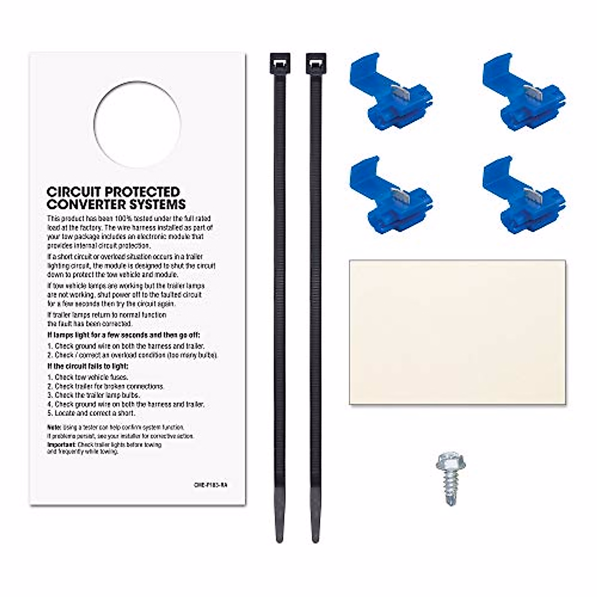 CURT 56236 Multi-Function Splice-in Tail Light Converter, 4-Pin Wiring Harness , black