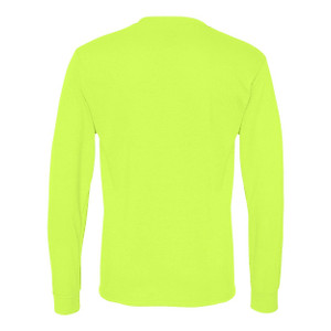 Jerzees 100% Polyester Moisture-Wicking Long-Sleeve T-Shirt, XL, SAFETY GREEN