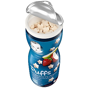 Gerber Graduates Puffs Cereal Snack Variety Pack - Blueberry, Strawberry-Apple, Sweet Potato 1.48 Ounce (Variety Pack of 3)