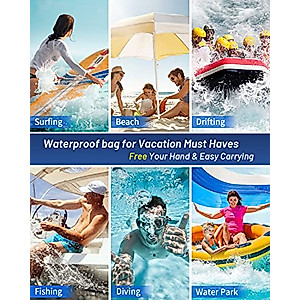 [Up to 10"] Large Waterproof Phone Pouch Bag - 2Pack, Waterproof Case Compatible with iPhone 14 Pro Max/13/12/11/XR/X/SE/8/7,Galaxy S22/S21 Google, IPX8 Cellphone Dry Bag Vacation Essentials Black