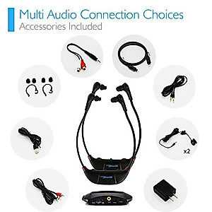 Bluetooth Wireless Amplifier, Wireless , Amplifier Headset, Audio Assist, Sound System Wireless, Wireless Headset, Bluetooth Headset, 2 Headsets, 2.4G from Pyle (PHPHA79)