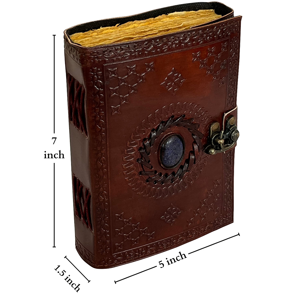 RUSTIC TOWN Retro Style Leather Satchel bag and Leather Antique Deckle Edge Paper Journal for Professional, and Artists