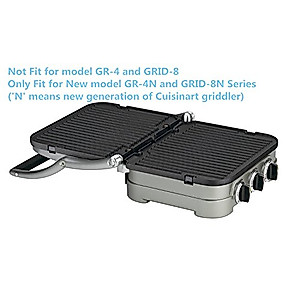 UsKitchen Reversible Grill/Griddle Plate for Cuisinart Griddler GR-4N 5-in-1