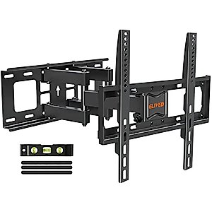 ELIVED TV Wall Mount Full Motion Premium with Swivel and Tilt for Most 26-65 Inch Flat Curved Screen TVs, TV Mount Bracket with Dual Articulating Arms Supports TV up to 99 lbs Max VESA 400x400