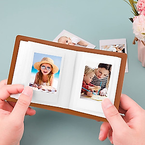 52 Pockets Mini Photo Album for Fujifilm Instax Mini Instant Film, Polaroid Snap, Z2300, SocialMatic Instant Cameras & Zip Instant Printer (Brown, 1Pack)