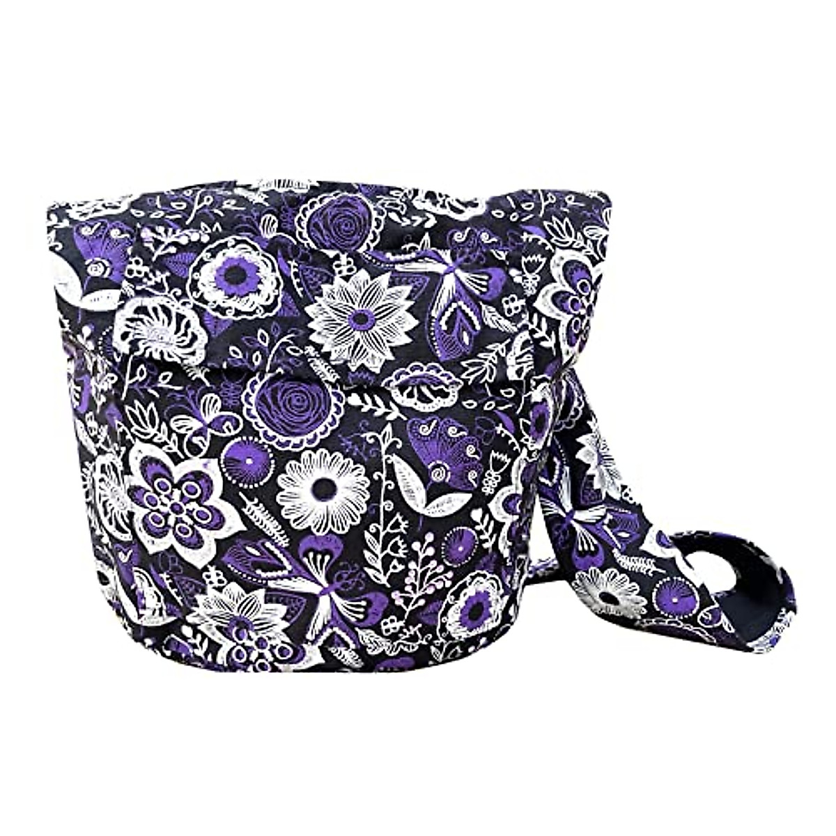 Fully Lined Butterfly Boho Crossbody Purse - Handmade Hippie Hobo Sling Shoulder Bag - Medium (Purple Passion)