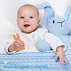 sungwoo Teething Toys for Babies 0-6 Months 6-12 Months, 4 Pack Food Grade, 100% Non-Toxic and BPA Free Silicone Teether for Infant, Chew Toys for Newborn Boy Girl Sucking and Biting