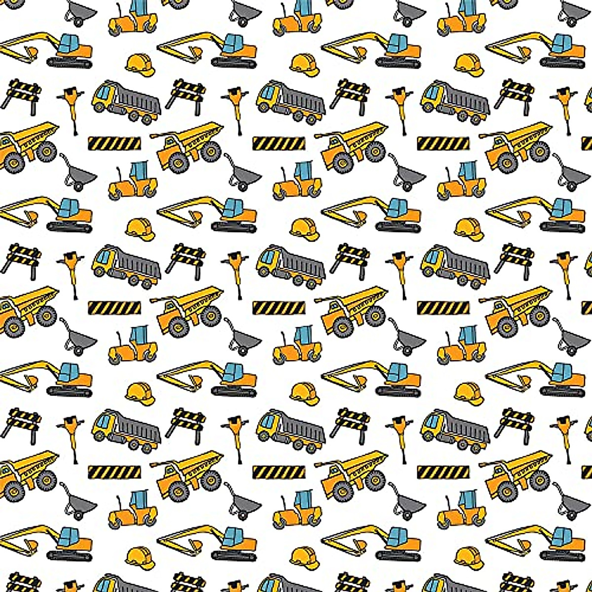 Stesha Party Construction Birthday Gift Wrapping Paper - Folded Flat 30 x 20 Inch (3 Sheets)