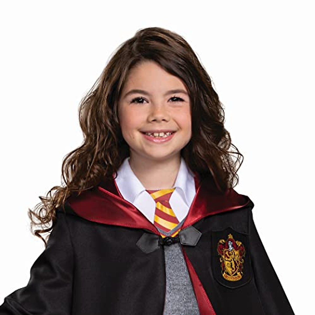 Harry Potter Hermione Granger Deluxe Girls Costume, Black & Red, Kids Size Medium (7-8)
