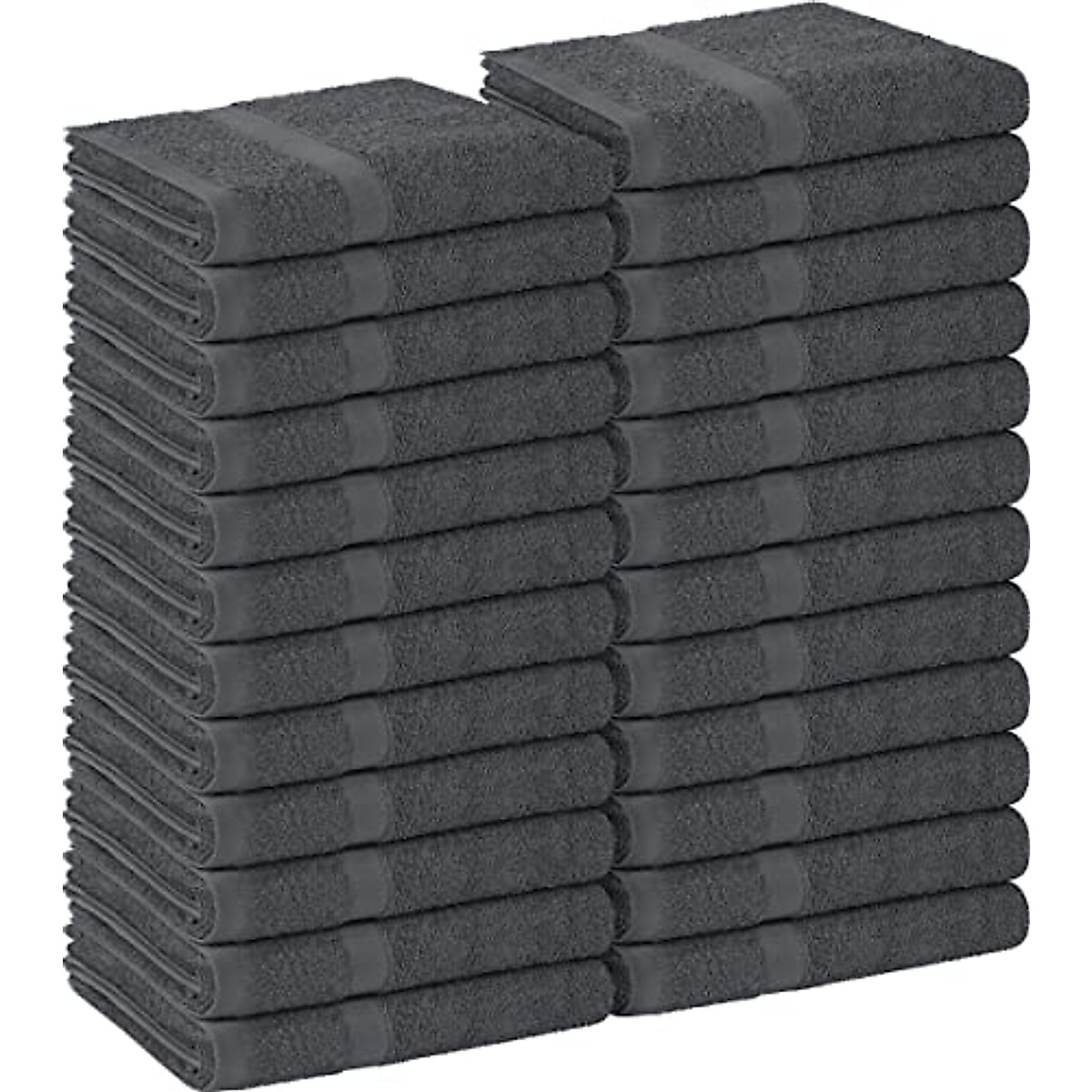 Utopia Towels - Salon Towel, Pack of 24 (Not Bleach Proof, 16 x 27 Inches) Highly Absorbent Cotton Towels for Hand, Gym, Beauty, Hair, Spa, and Home Hair Care, Grey