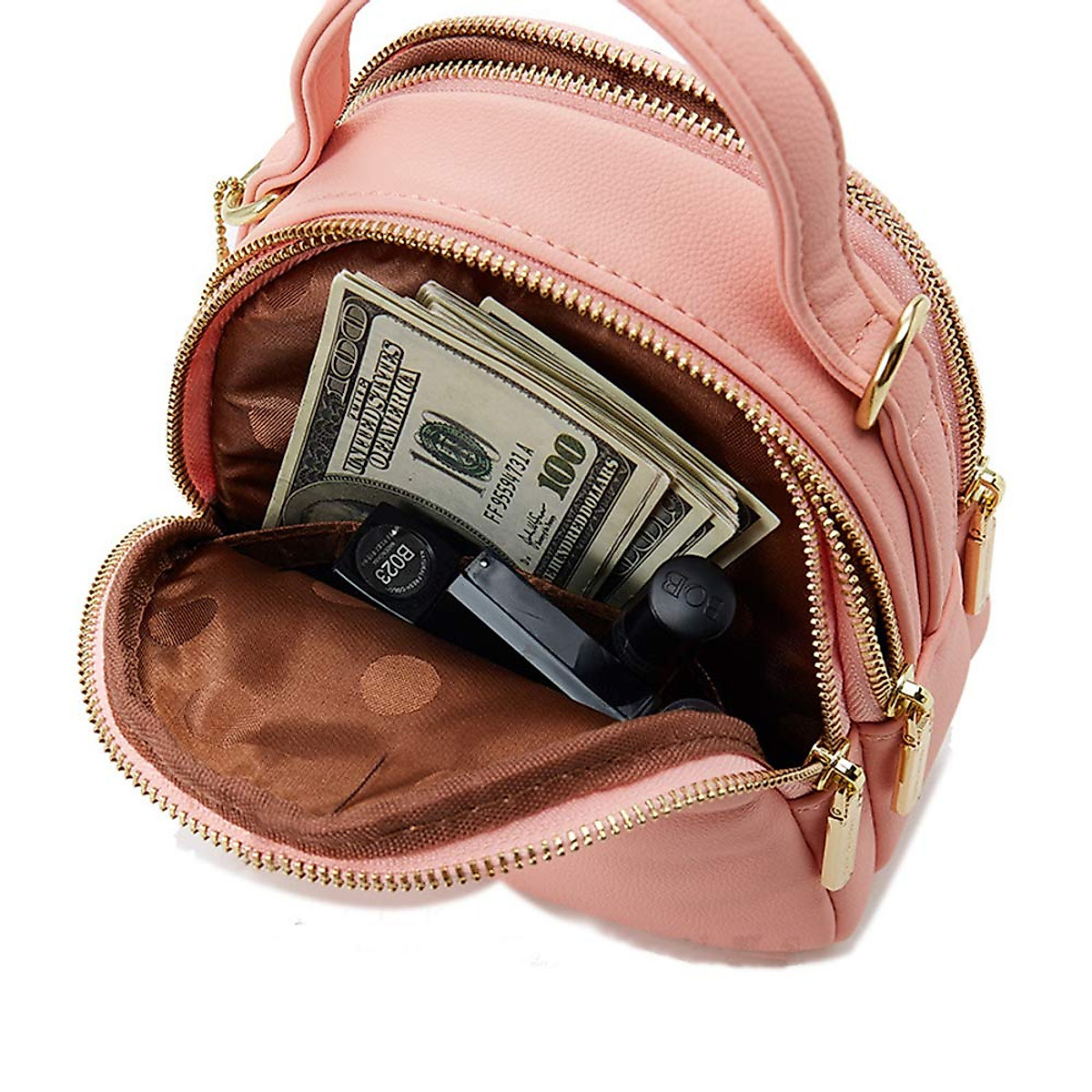 Q QICHUANG Women's Cute Mini Backpack PU Leather Crossbody Bag Fashion Small Purse Lightweight Travel Shoulder Bag Gift (green)