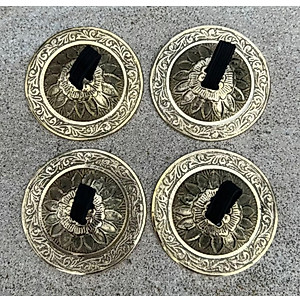 DharmaObjects Belly Dancing - Pro Finger Zills or Cymbals 2 Pair/4pcs Gold 6cm