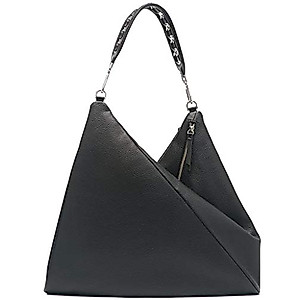 Calvin Klein Geo Rocky Road Hobo, Black/Silver