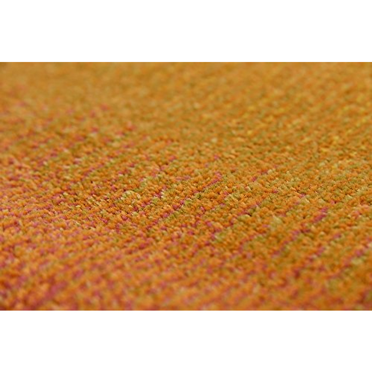 Unique Loom Estrella Collection, Gradient, Sunset, Abstract, Bright Colors Area Rug, 6' 1" x 6' 1", Pink/Gold