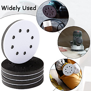 Ysglory 10 Pack Soft Density Interface Pads 5 Inch 8 Holes Hook and Loop Sponge Cushion Buffer Backing Pad Foam Sanding Interface Pads for Orbital Sander Automotive Woodworking Polishing