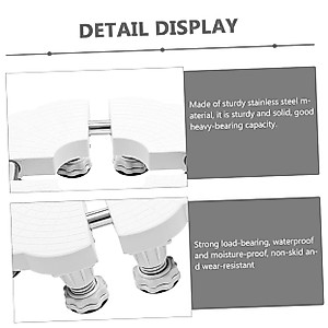 Yardenfun Air Conditioner Base Bracket Anti Vibration Washing Machine Support Stand for Mini Fridge Adjustable Base Washing Machine Stand Washer Stand White Plastic It Can Move Refrigerator