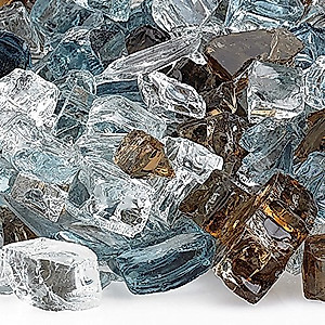 American Fireglass 1/2" Bali Reflective Fire Glass, 20 lb. Bag