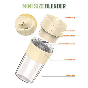 Mini Blender, Portable Personal Blender Milk Shakes and Smoothies Juicer, CIYOYO 10 oz Fruit Juice Travel Blender Rechargeable USB One-handed Drinking Home Office Sports Outdoors, BPA-free