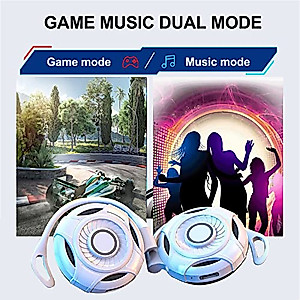 Jiajaja Hanging Ear Comfortable Touch Control Wireless Bluetooth Headphones Game Music Low Delay Clear Call Sports Ear Mounted Hands Free Headset (White)