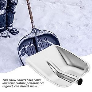 Happyyami Car Snow Shovel Beach Shovels Stainless Steel Snow Shovel Metal Garbage Shovel Dustpan Snow Plow Shovel Flat Camping Shovel for Garden Car Snow Shovel Beach Shovels