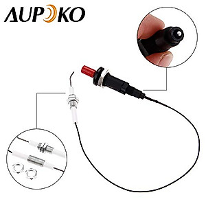 2 Sets Piezo Spark Ignition, Propane Push Button Piezo Igniter with Threaded Ceramic Electrode Ignition Plug Wire 30 CM, Type of 1 Out 1, Fit for Gas Fireplace & Oven & Heater & Kitchen lgniter