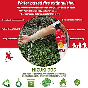 Mizuki Dog Fire Extinguisher 2 Count,Extinguishers for The Home,House,Car,Work,Camping,Extinguishing Solid Material Fires,Liquid Fires,Charged Material Fires,Cooking Fires (2Pcs set)
