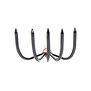 Nisaku by Sun Joe NJP555 Kumade Gohondume 5 Tine Claw Rake and Cultivator 4.75-Inch Width, Japanese Carbon Stainless Steel Prongs