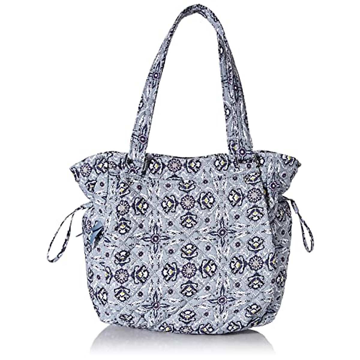 Vera Bradley Women's Cotton Glenna Satchel Purse, Plaza Tile - Recycled Cotton, One Size