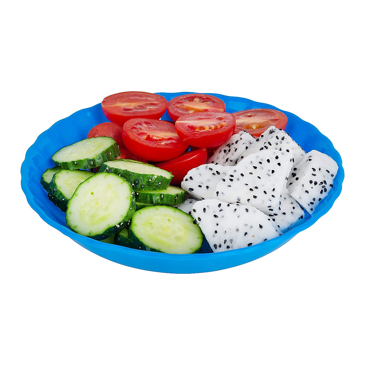 Set of 20 – 6 Inch Kid Plates - Kids Plastic Plates - Reusable Plastic Plates– BPA Free Dinner Plastic Plates for Kids - Food Safe Plastic Reusable Plates – Kids Plates Microwave and Dishwasher Safe