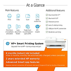 HP ENVY 6455e Wireless Color All-in-One Printer with 6 Months Free Ink with HP+ (223R1A)