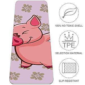 Yoga Mat, Yoga Mats for Home Workout, Workout Mat, Exercise Mats, Pilates Mat, Cute Pig