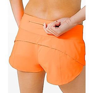 Lululemon Athletica Speed Up Short (2.5, Highlight Orange, Numeric_6)