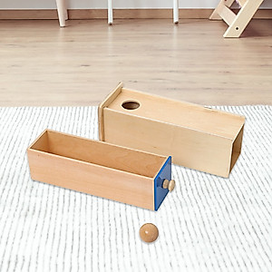 LEADER JOY Montessori Materials Object Permanence Box for Toddlers (Object Permanence Box w/Drawer)