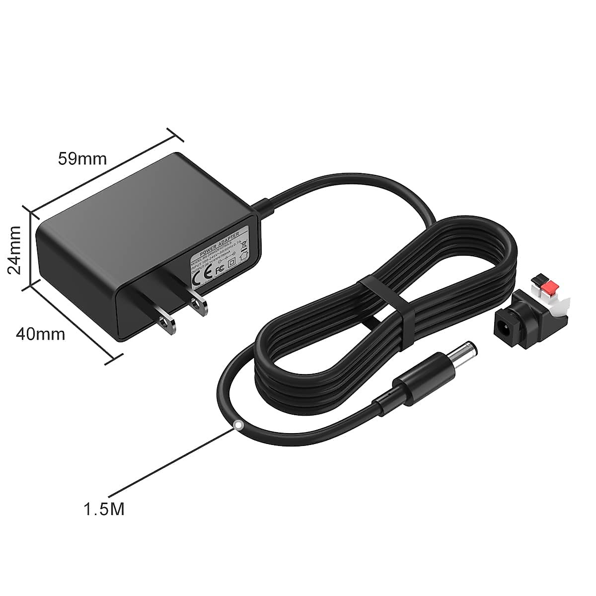 12V AC Power Adapter Supply Cable for Seagate External Hard Drive, HDD External Hard Drive, Seagate Srd00f2, Goflex Freeagent, WD Western Digital My Book External Hard Drive, 5FT Charger Cord