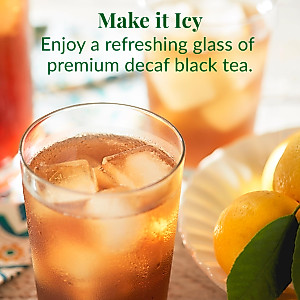 The Republic of Tea — Decaf Ginger Peach Black Tea Tin, 50 Tea Bags, Environmentally- Friendly Decaffeinated Tea