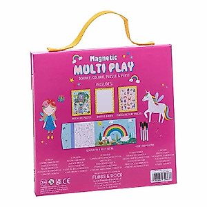 Floss & Rock Rainbow Fairy Magnetic Multi Doodle, Colour, Puzzle and Play Kids Multi Games