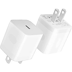 USB C Wall Charger, iPhone Fast Charger Block 2Pack 20W PD Power Adapter Compatible with iPhone 14/14 Pro/14 Pro Max/14 Plus/13 12 11 Pro Max/Pro/Mini/XS/XR/X, iPad Pro/Mini, Galaxy,Google Pixel 5/4/3