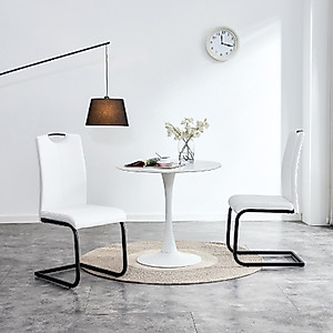 Wycian Boho High Chair, Dining Set Boho 2PCS White Seat Height 18.9" Pu Capacity 280LB 16.93" L 20.47" W 38.58" H Kitchen Chair Replacement Seat