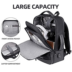 Backpack, Laptop Backpack, Carry on Backpack,Travel Backpack, 17 Inch Large Carry on School Backpack Extra Large Bookbag for Men Women Backpack,Travel Laptop Backpack with USB Port (Black)