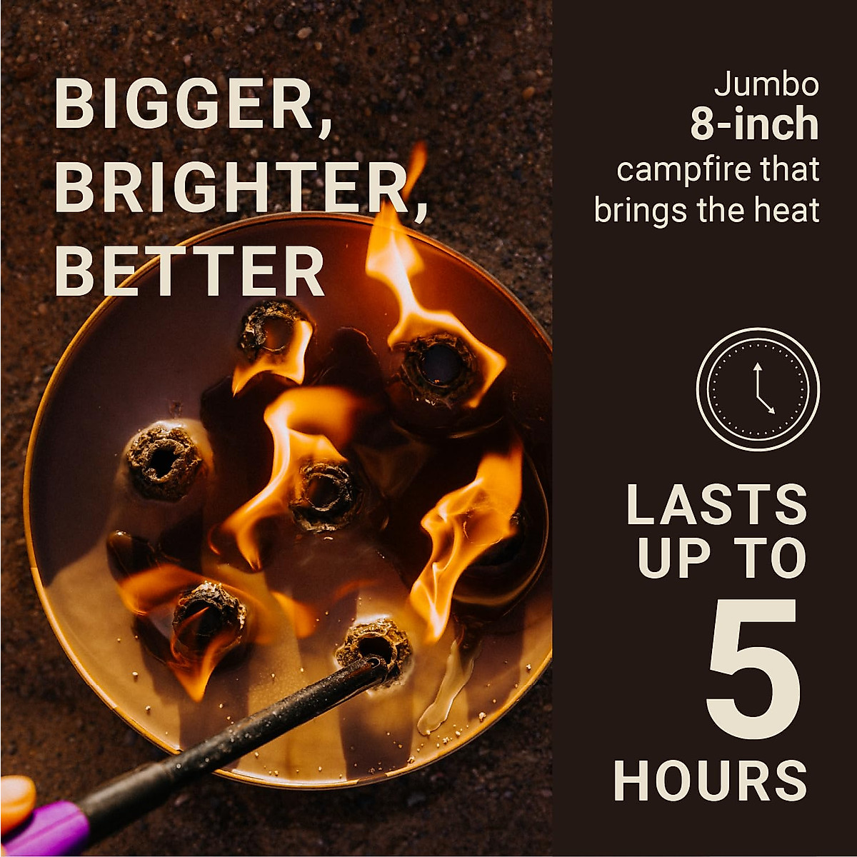 Radiate 2 Pack XL 8" Portable Campfire As Seen On Shark Tank - Up to 5 Hours of Burn Time - Reusable Travel Fire Pit for Camping, Patios and Beach Days - Great Alternative to a Real Fire - Made in USA