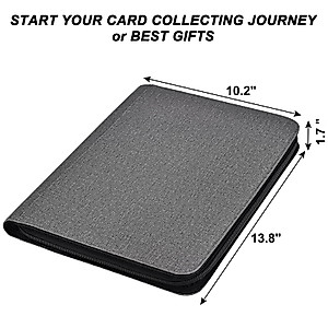 HerriaT Trading Card Binder, 9 Pocket PU Cover Card Collection Binder for 360 Cards, Premium Card Book, Sturdy Card Holder Folders, Card Album for YuGiOh, MTG, TCG, Game Cards & Sports Cards