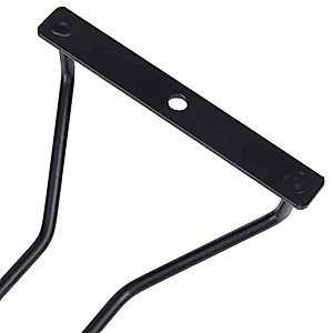 Dianoo 35CM Wine Glass Rack Under Cabinet Black, Wine Glass Holder Under Shelf, Stemware Rack, Glasses Storage Hanger For Bar Kitchen