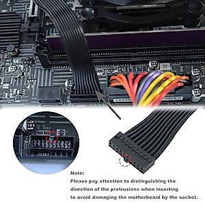 COMeap (2-Pack) USB 3.0 Header Extension Cable, Small Mini USB 3.0 19/20 Pin Internal Adapter for Motherboard 5.9-inch (15cm)