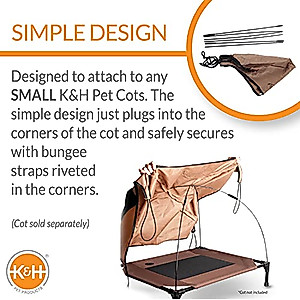 K&H PET PRODUCTS Pet Cot Canopy - Tan, Small 17 X 22 Inches