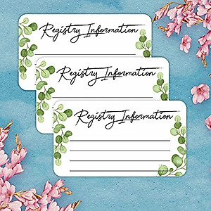 PARTH iMPEX Registry Information Cards - (Pack of 100) 3.5" x 2" Invitation Insert for Bridal Wedding Baby Shower