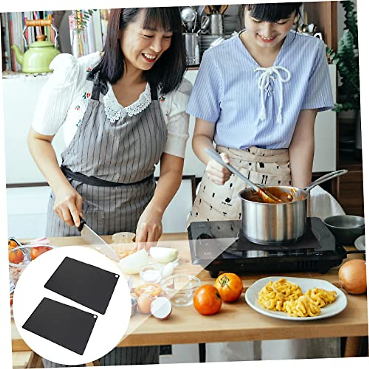 UPKOCH 2pcs Induction Trivet Reusable Kitchen for Insulated Non-Stick Appliance Pot Slip Cooking Silicone Top Pads Countertop Anti-Slip Pad Proof Stick Non Mat Placemat Protector