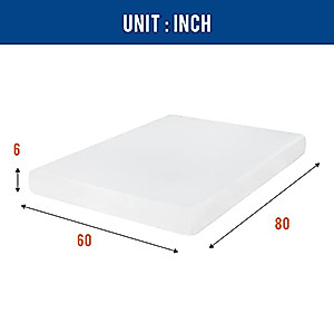 6/8/10/12 inch Gel Memory Foam Mattress for Cool Sleep & Pressure Relief, Medium Firm Mattresses CertiPUR-US Certified/Bed-in-a-Box/Pressure Relieving (6 in, Queen)
