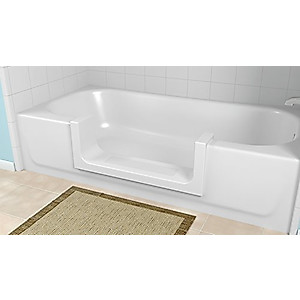 CleanCut Step Bathtub Accessibility Kit - Convert Existing Tub to Step-In Shower (White, Size Large)